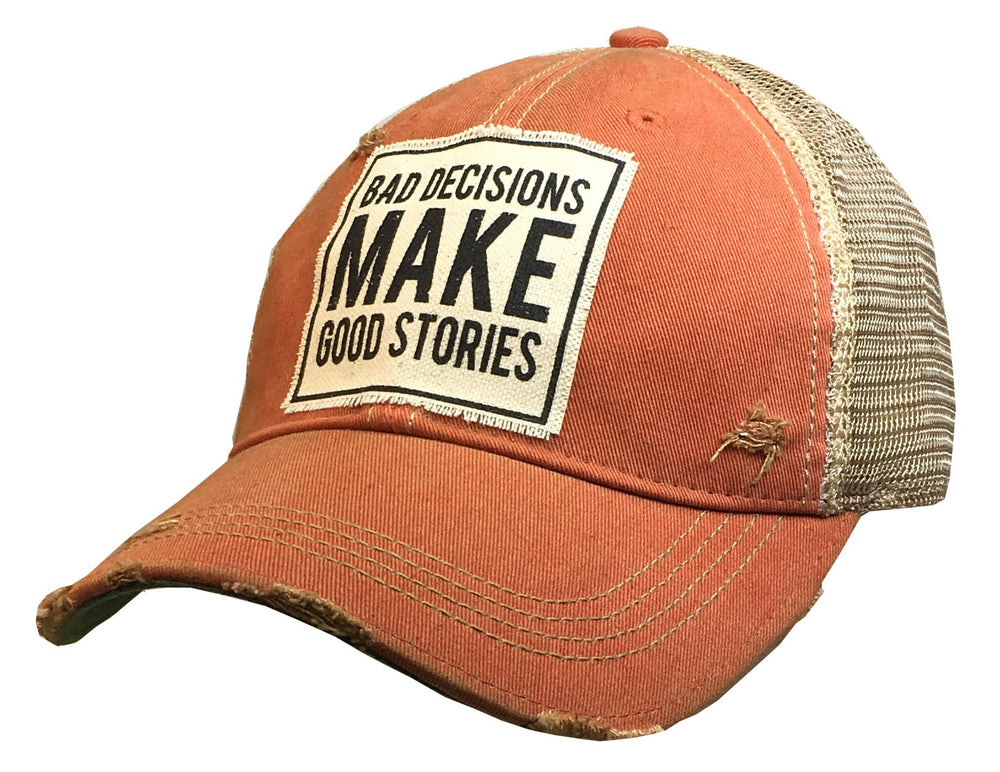 Vintage Life Distressed Trucker Hats - Snarky, funny, drinking & fun!